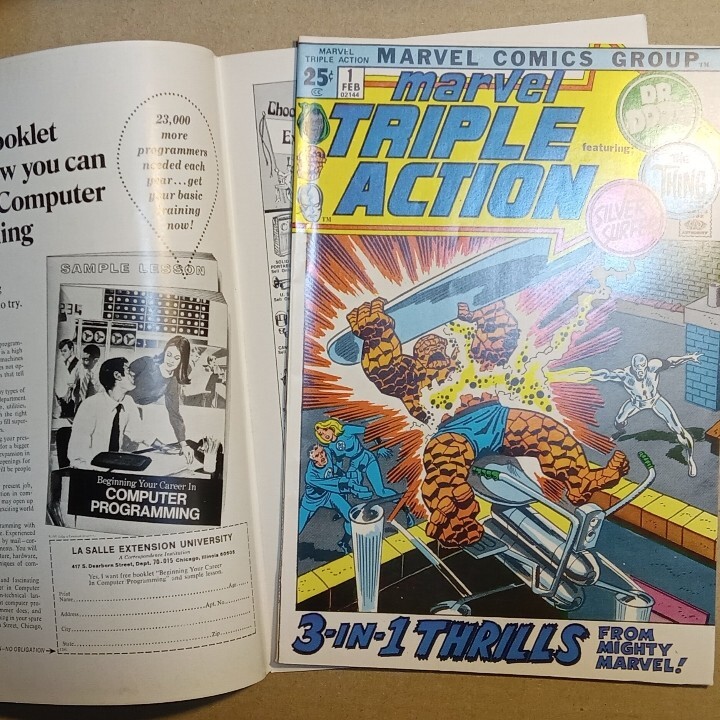 Marvel Triple Action #1 CGC 9.8 WHITE Pages DOUBLE COVER! FF /Silver ...