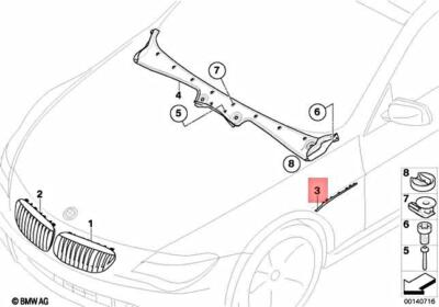 Genuine BMW E63 E64 630i 635d 645Ci Finisher Side Panel Front Right ...