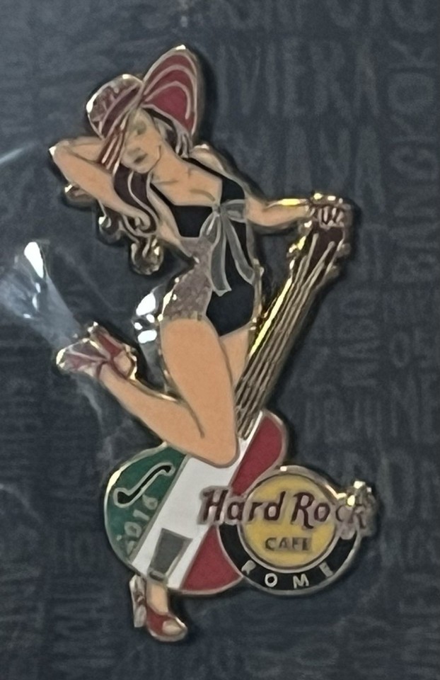 Hard Rock Cafe Rome - 2015 Retro Pin-Up Girl with Guitar Pin LIMITED ...