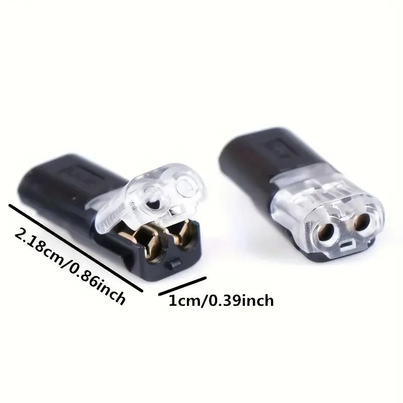 100X Double-Wire Plug-in Connector with Locking Buckle Pluggable Wire ...