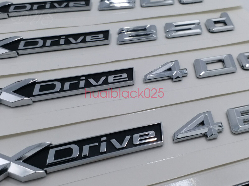 Chrome XDrive 48d Letters Number Trunk Emblem Badge Sticker for BMW ...