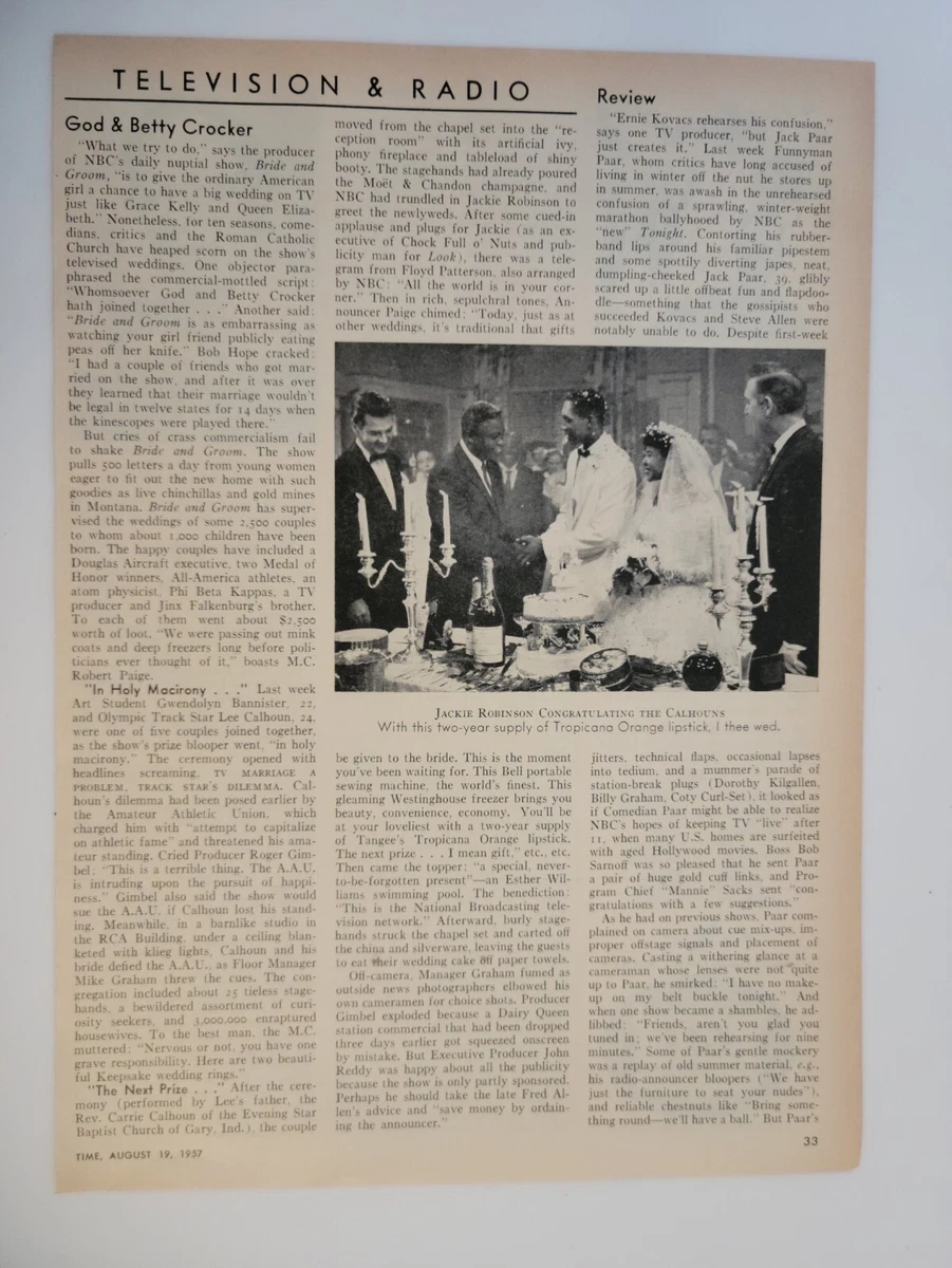 Jackie Robinson Wedding