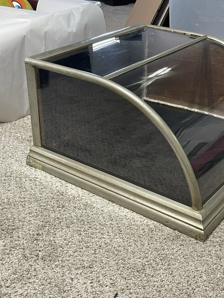 Charming Vtg Curved Store Countertop Display Case -Drawbridge Type Door ...