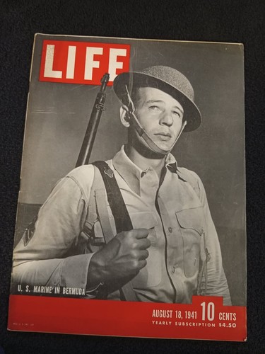 Vintage Life Magazine U.S. MARINE IN BERMUDA August 18, 1941 | eBay