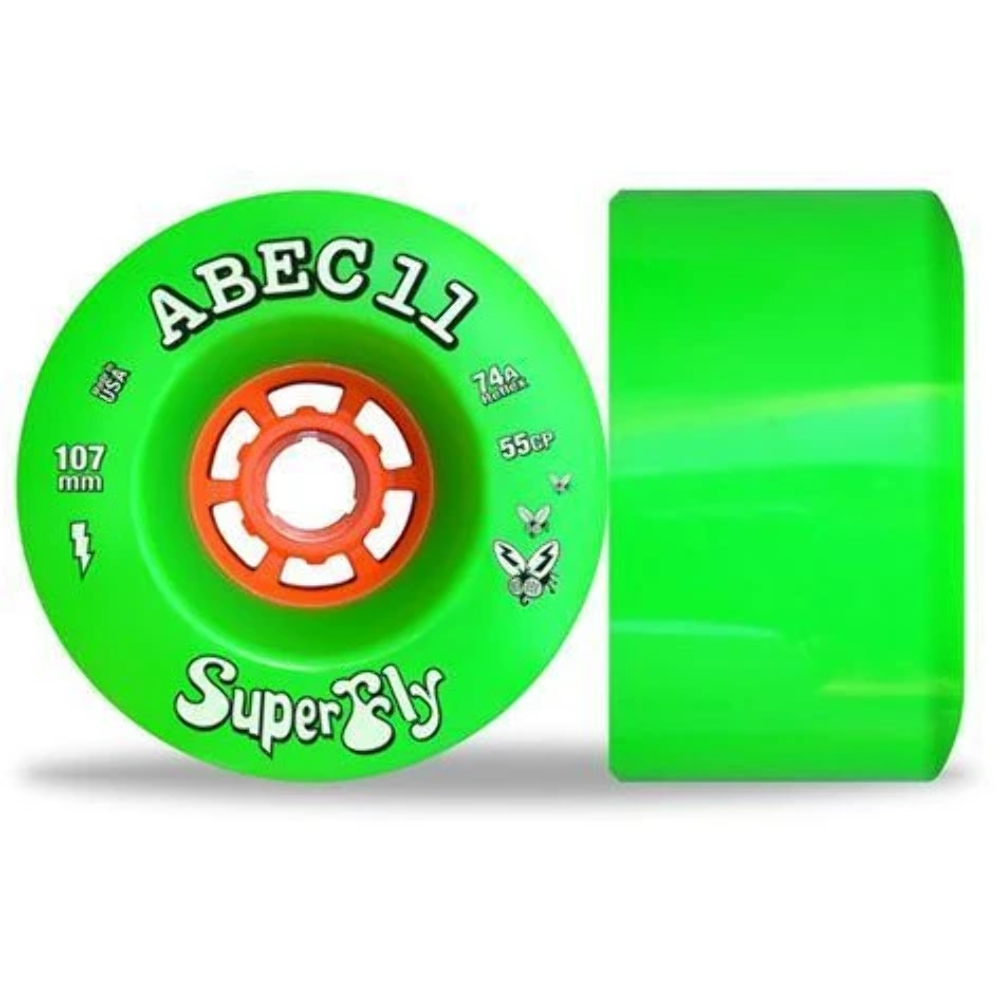 ABEC 11 Wheels SuperFly 107mm 74a Green 4 Pack | eBay
