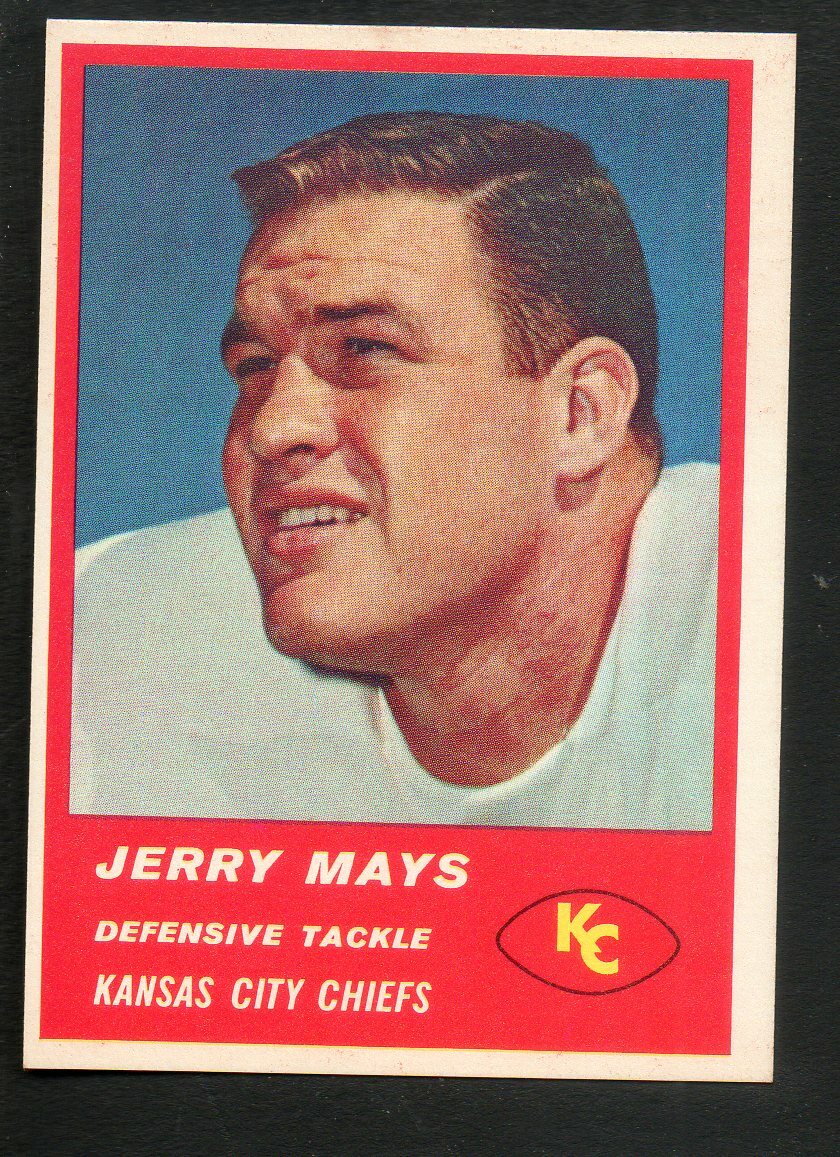1963 Fleer Football Card #55 Jerry Mays-Kansas City Chiefs Ex Mint | eBay