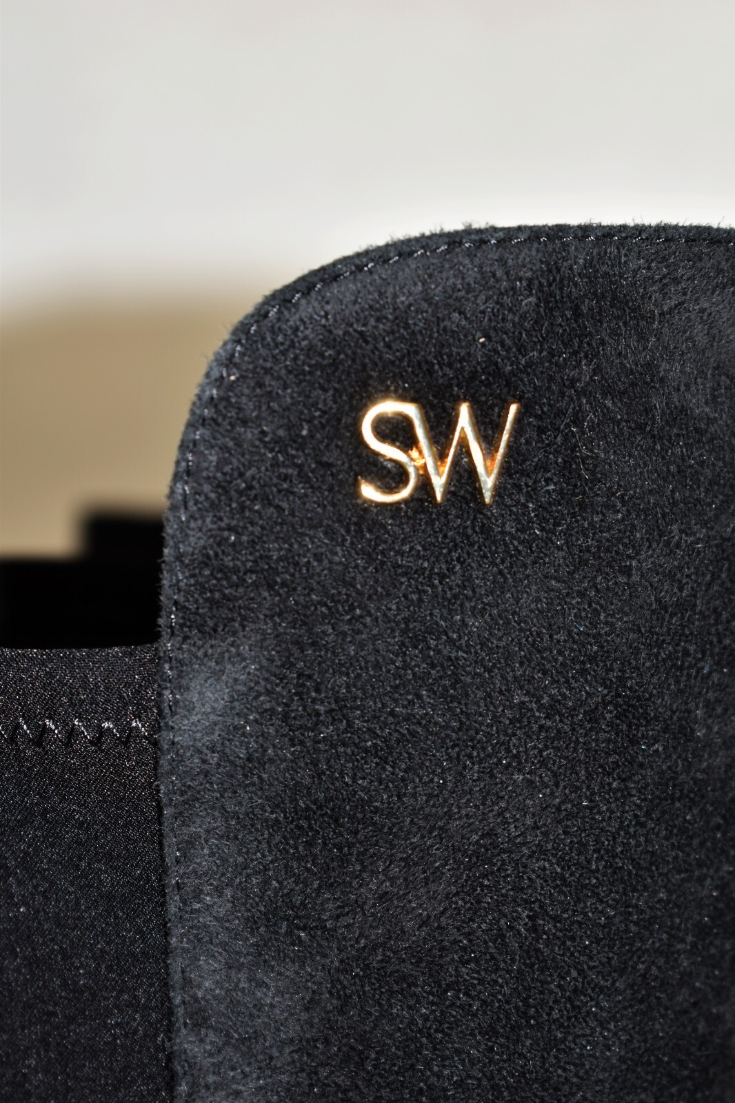$750 STUART WEITZMAN Keelan KNEE Boot SUEDE SW LOGO BLACK 9 (PB7) | eBay