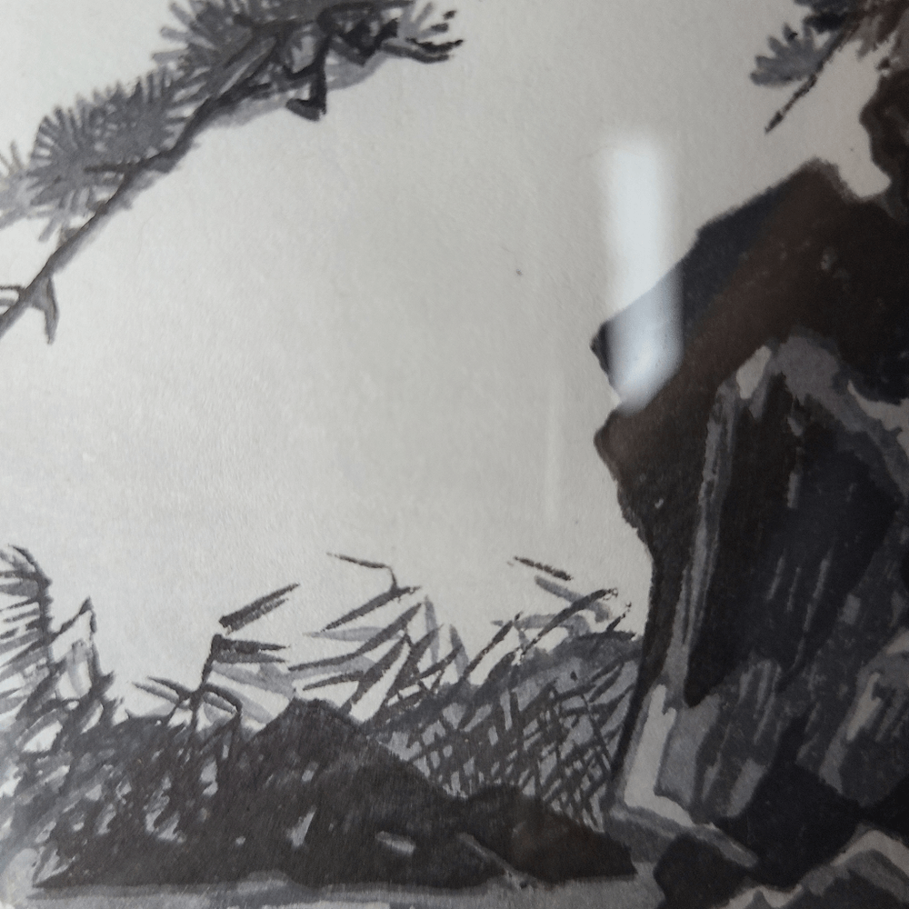 Imoto Tekiho "Pine Tree and River" Japanese Woodblock Print-Read | eBay