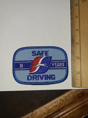 Vintage Greyhound Bus Lines Safe Driving Award Patch 8 Years | eBay