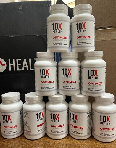 10 Authentic 10X Health Optimize Methylated Multivitamin 90 Caps EXP 07 ...