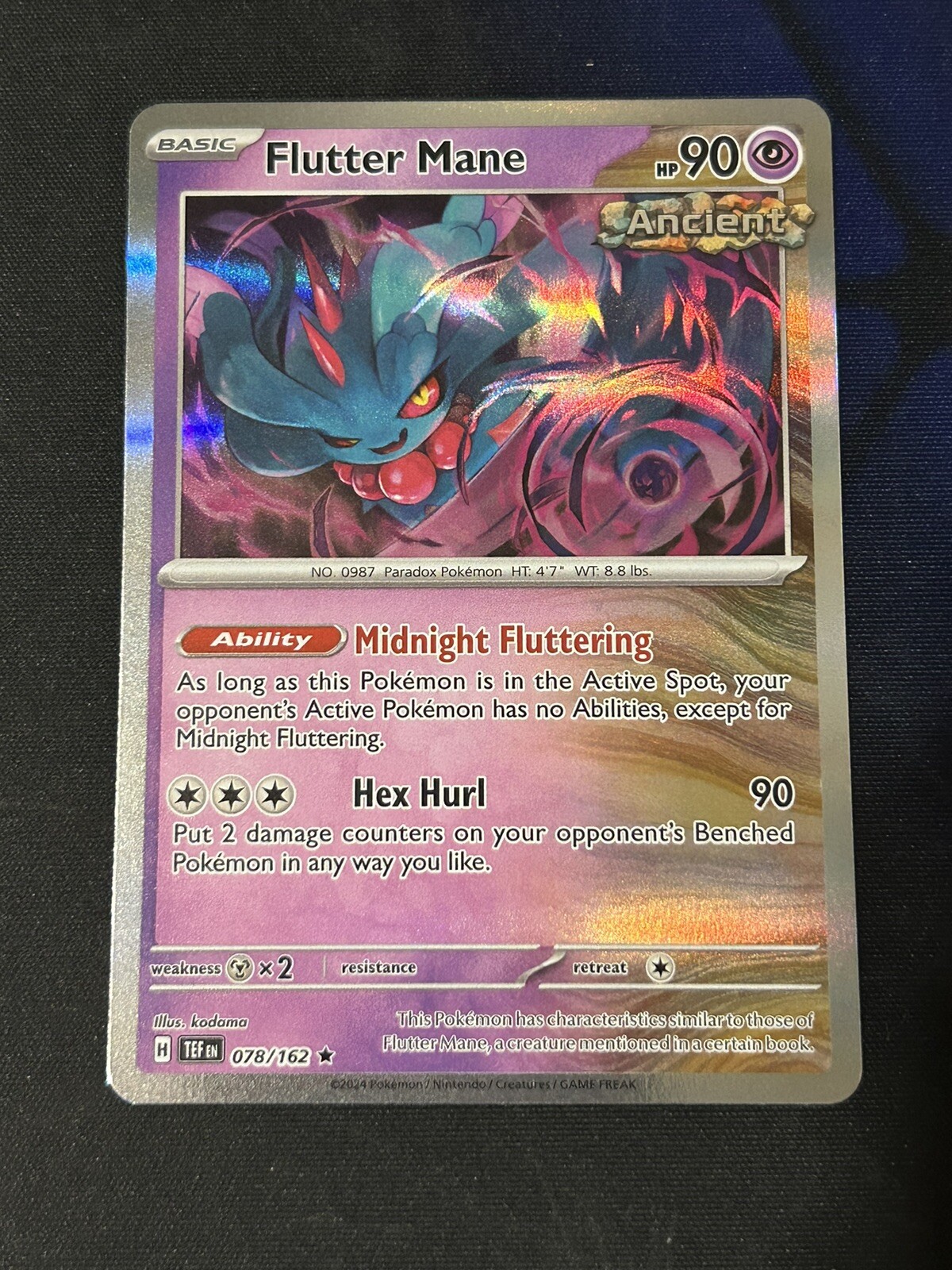 Pokémon TCG Flutter Mane 078/162 SV05: Temporal Forces Holo Rare | eBay
