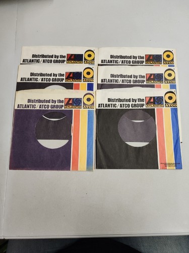 45 RPM 7" RECORD SLEEVES CO. SLEEVE 6 PACK SEE PHOTOS - Atlantic Atco ...