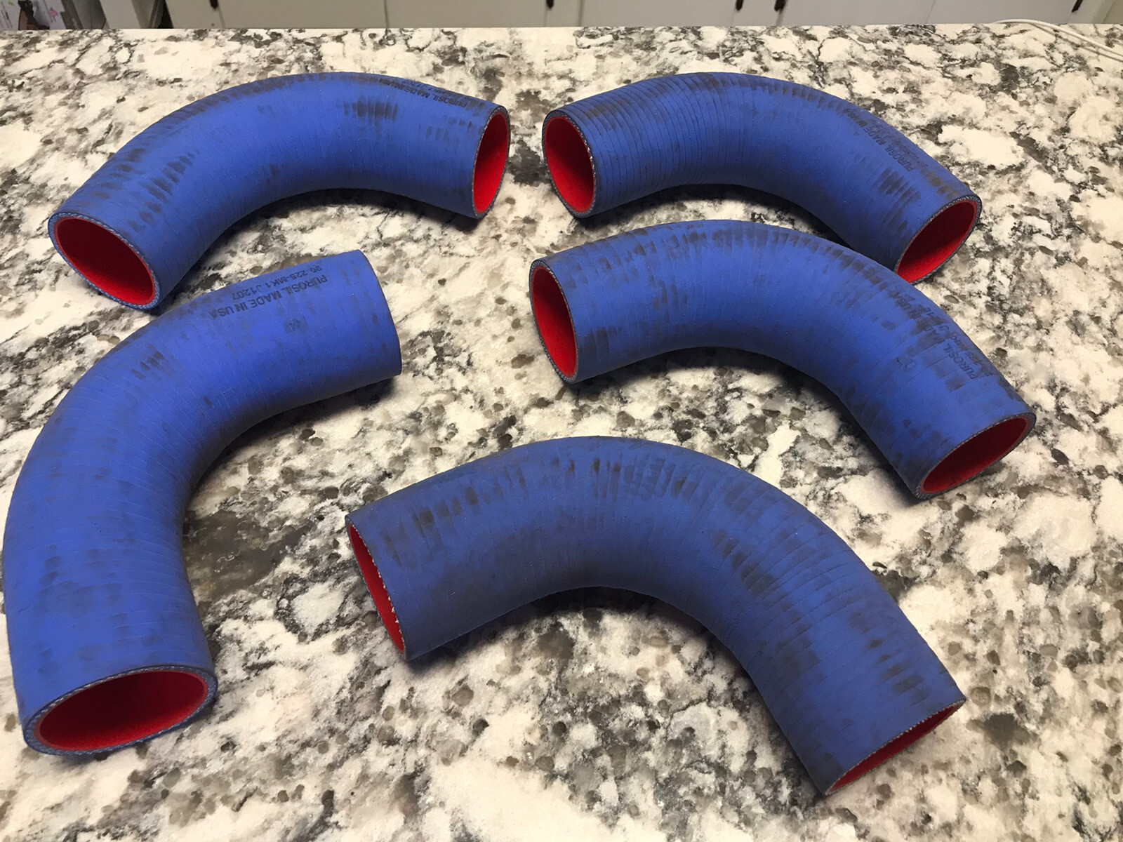 Lot Of 5 Silicone Purosil 2" outside Coupler Hose Tube Connector Elbow ...