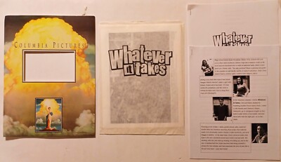 WHATEVER IT TAKES - PRESS KIT- CUSTOM FOLDER, (5) B&W PHOTOS, 24 PGS ...