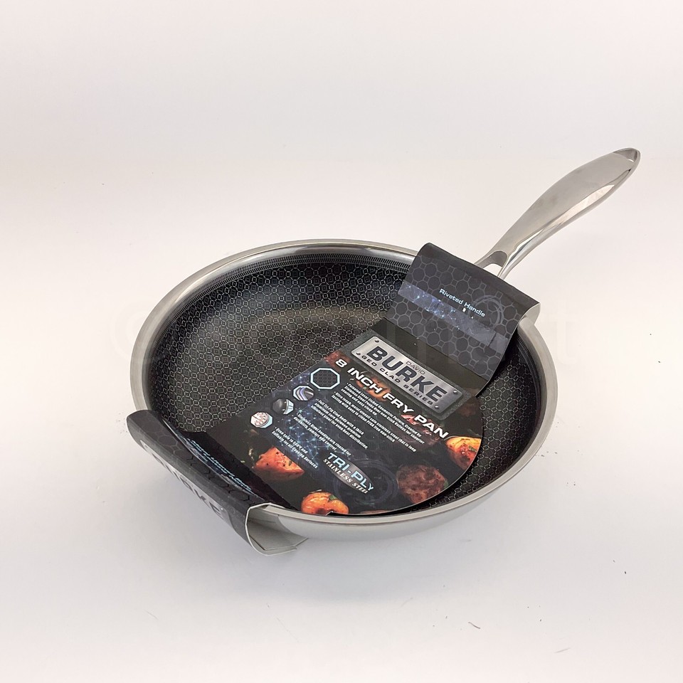 David Burke Geo Clad 8 Inches Tri-Ply Stainless Steel Frying Pan ...
