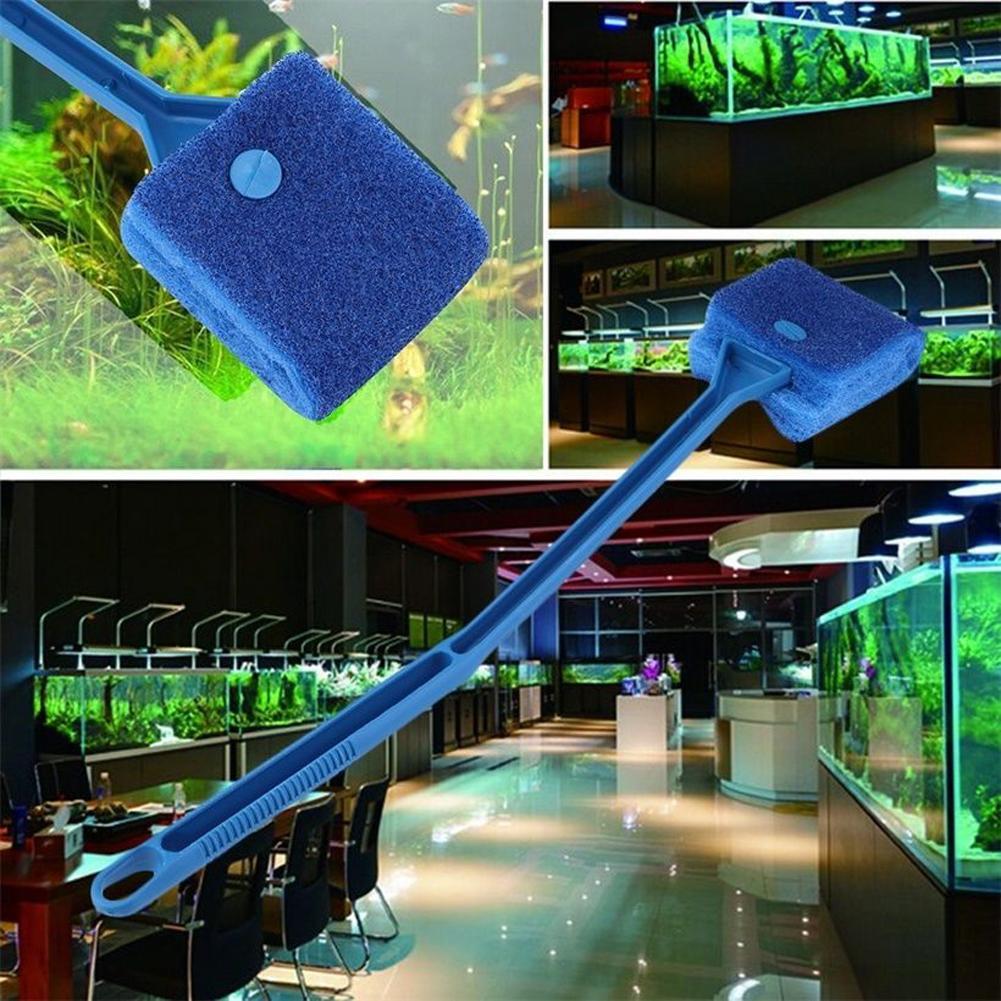 2Pc Aquarium Fish Tank Algae Cleaner Glass Plant Easy 2 Head Cleaning ...