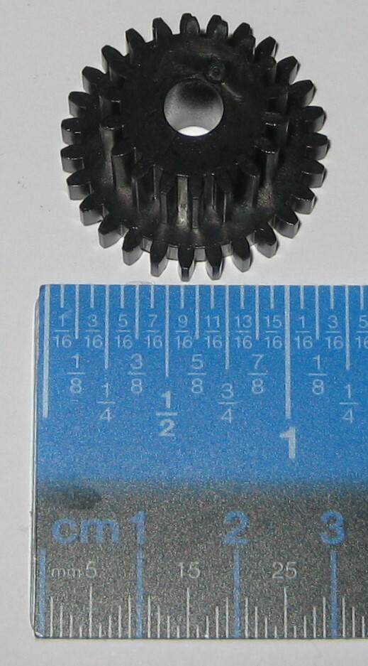 Thermoplastic Metric Dual Spur Gear - 6 mm Bore - 27 Teeth - 28.5 / 19. ...