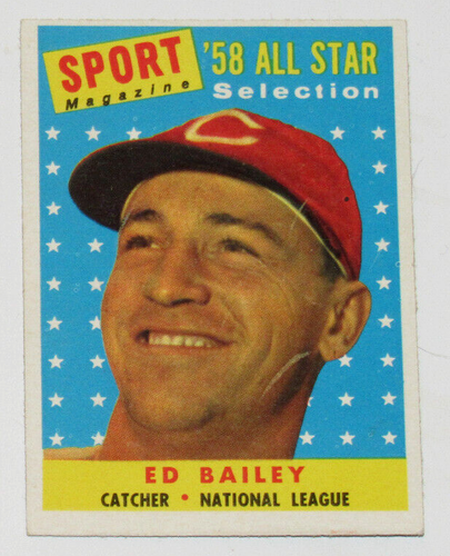 1958 Topps Baseball All Star Ed Bailey Card #490 | eBay