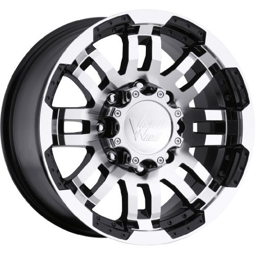 (1) 18x8.5 Vision Offroad Warrior VI375 Black W/ Machined Face | 6x4.5 ...