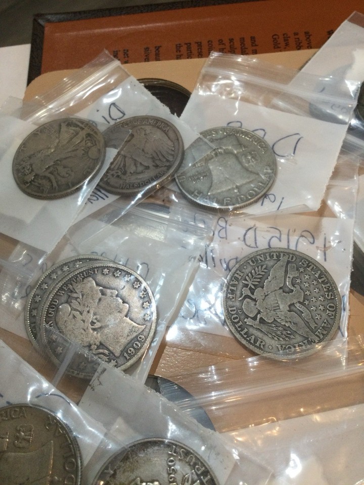 Old US Silver Coins Mixed Lot - Large Dollars & Halfs & Bullion- No ...