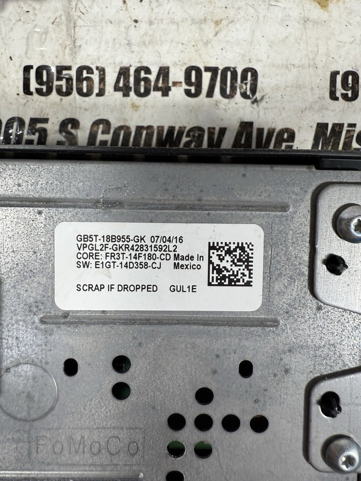 2016-2019 Ford Explorer Info & Entertainment Display Screen GB5T-18B955 ...