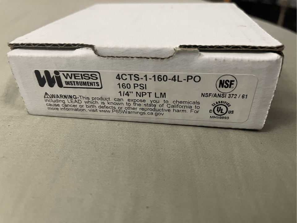 Weiss Instruments Industrial pressure gauge 4CTS-1-160-4L-PO | eBay