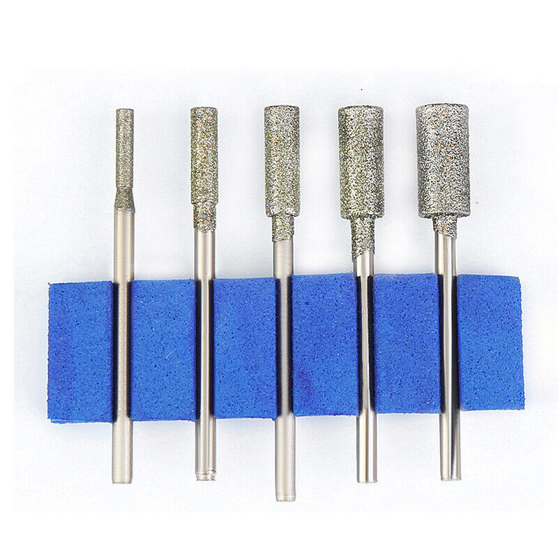 10pcs Diamond Burr Engraving Rotary Tool Drill Bit Burrs Bur for Dremel ...