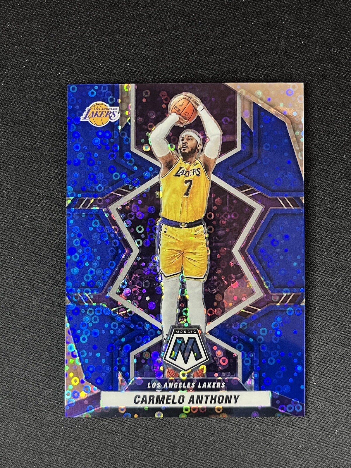 2021-22 Panini Mosaic Fast Break Carmelo Anthony Blue Disco Prizm /85 ...