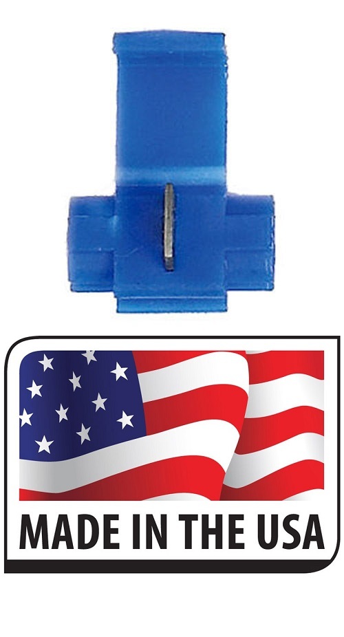 (500) Blue Wire Terminals Cable Quick Splice Connector Scotchlock 18-14 ...