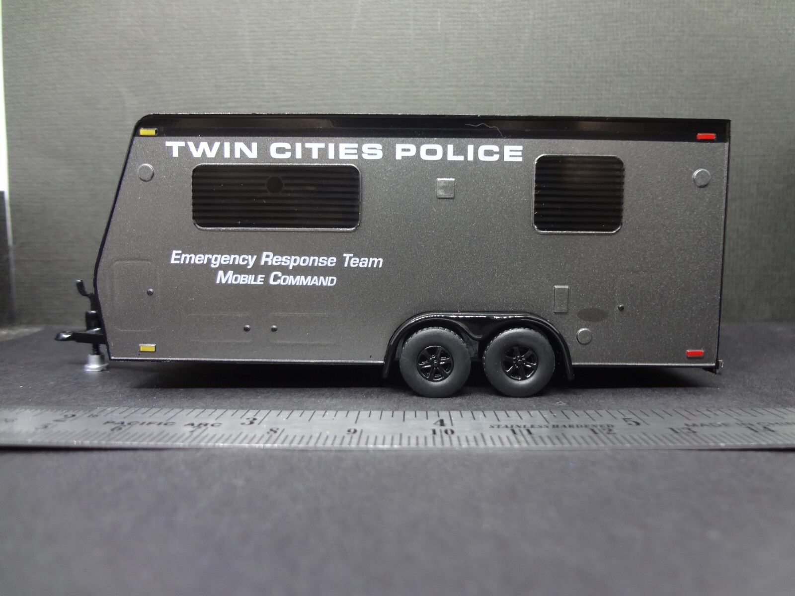 1:64 Scale Camper Trailer dark gray Police Department SWAT - Loose 1:64 ...