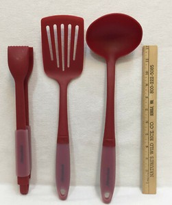 Prepology Silicone Spatula Soup Ladle & Tongs Kitchen Utensils Cooking ...