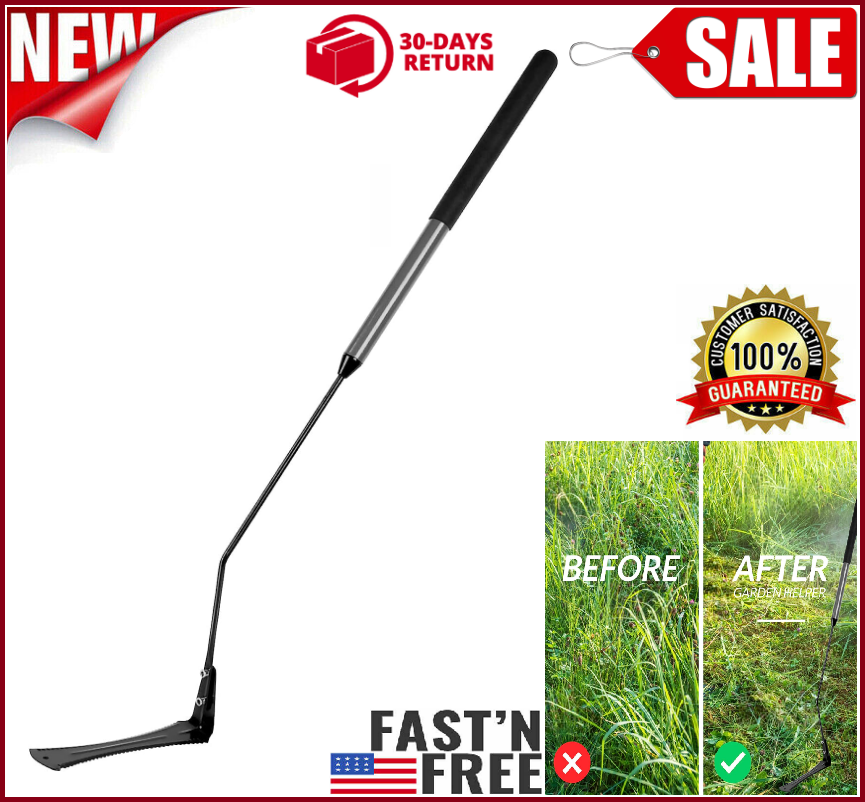 Grass Whip with Double-Edged Serrated Sharp Steel Blade Weed Grass ...
