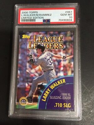 2000 TOPPS L.WALKER/M.RAMIREZ, #467, PSA 10 (Free Shipping On Any 3 ...