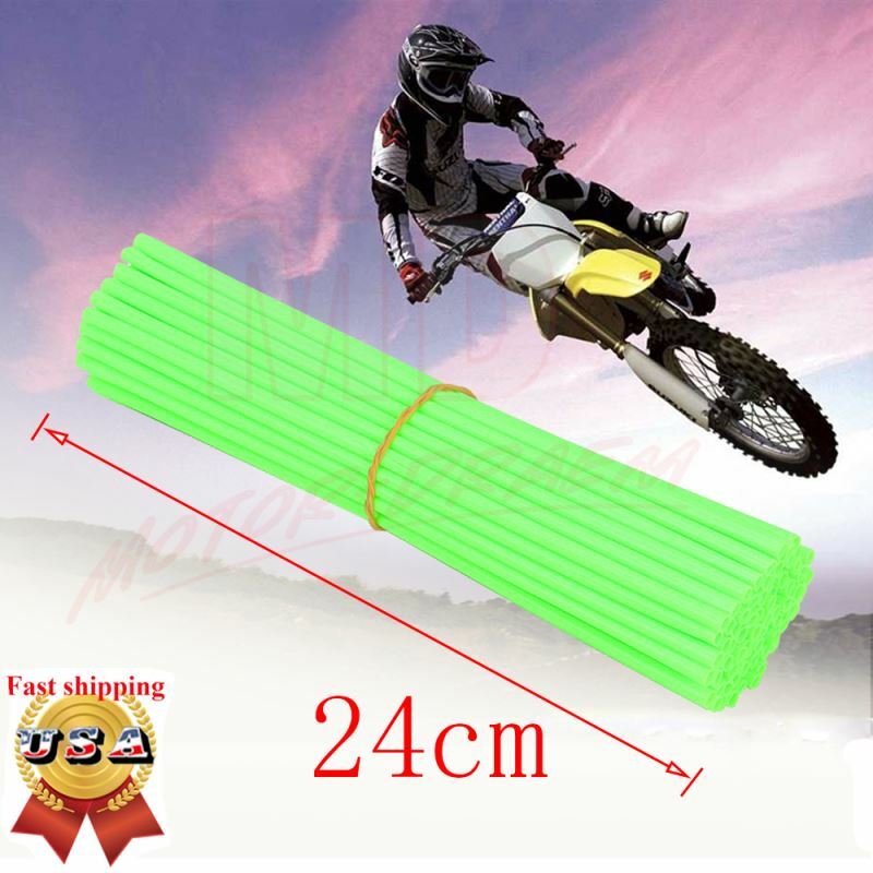 72Pcs Spoke Skins Covers Wheel Rim Guard Protector Wraps For Motocross ...