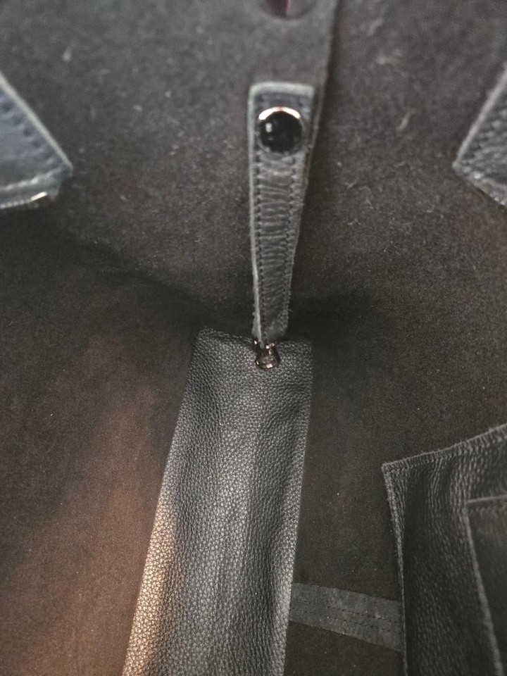 Hammitt Oliver Black Leather Gunmetal Stud Tote Shoulder Bag Retails ...