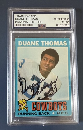 1971 Topps Duane Thomas Rookie Cowboys Autograph PSA/DNA Certified Auto ...