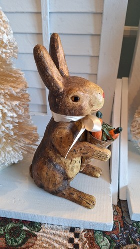 BROWN BUNNY FIGURINE RETIRED EASTER COLLECTIBLE BETHANY LOWE INSPIRED ...