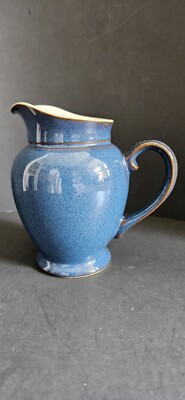 Denby Footed Blue Creamer Pitcher | eBay