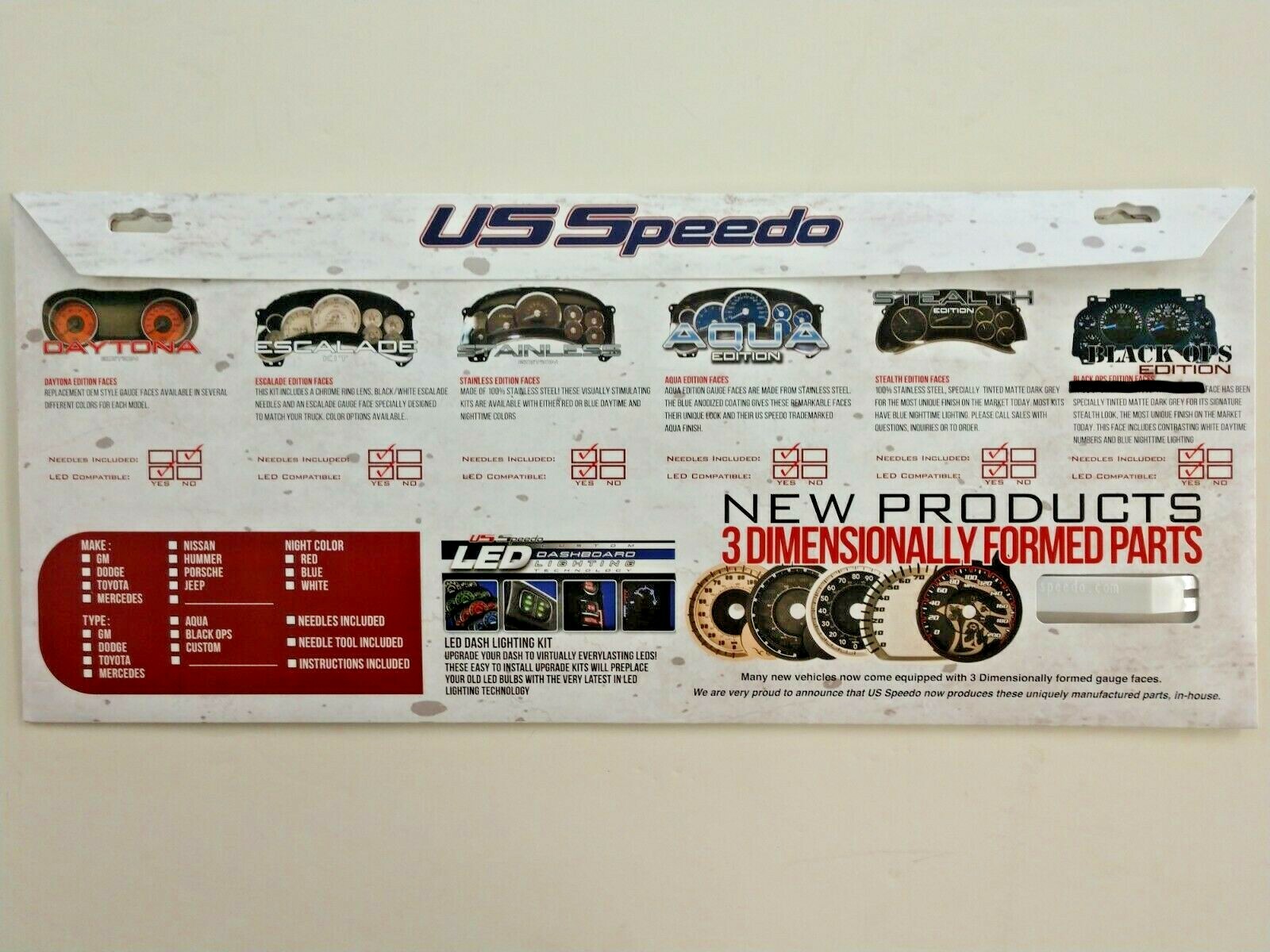 US Speedo Custom Gauge Face for 2007-2013 Chevrolet GMC Trucks & SUV ...