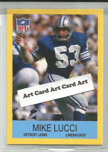 Mike Lucci Detroit Lions 2022 Football Art Card | eBay