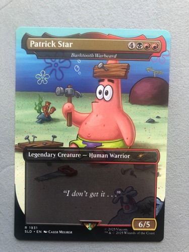 Mtg Carte Magic Secret Lair Sponge Bob Patrick Star Barktooth Warbeard ...