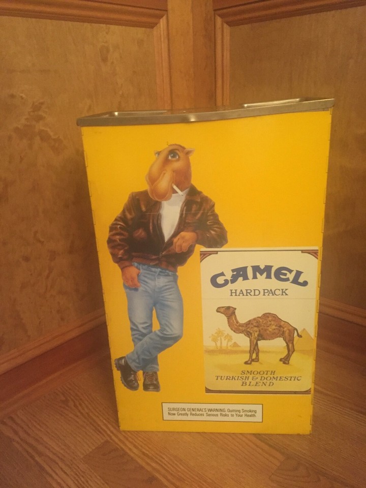 VINTAGE ORIGINAL JOE CAMEL METAL HARD PACK ASH TRAY 2 FEET TALL | eBay