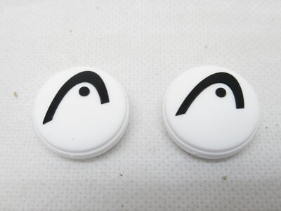 2X (WHITE / BLACK) HEAD "PRO DAMP" VIBRATION DAMPENERS FOR TENNIS ...