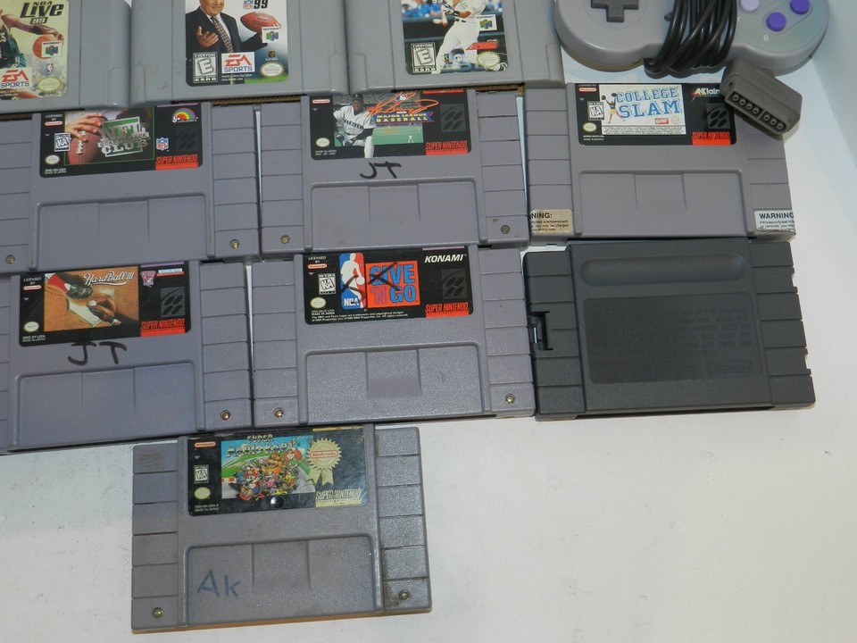Discounted Nintendo 64 & Super Nintendo SNES Lot Of 18 Games Carts ...