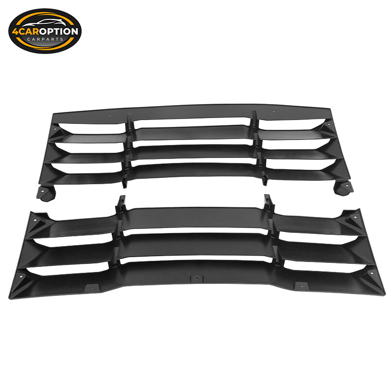 Fit 11-23 Dodge Charger Rear Window Louver Cover IKON Style Matte Black ...
