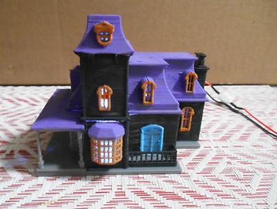 N Scale Halloween Light Up Victorian Style Haunted House! | eBay