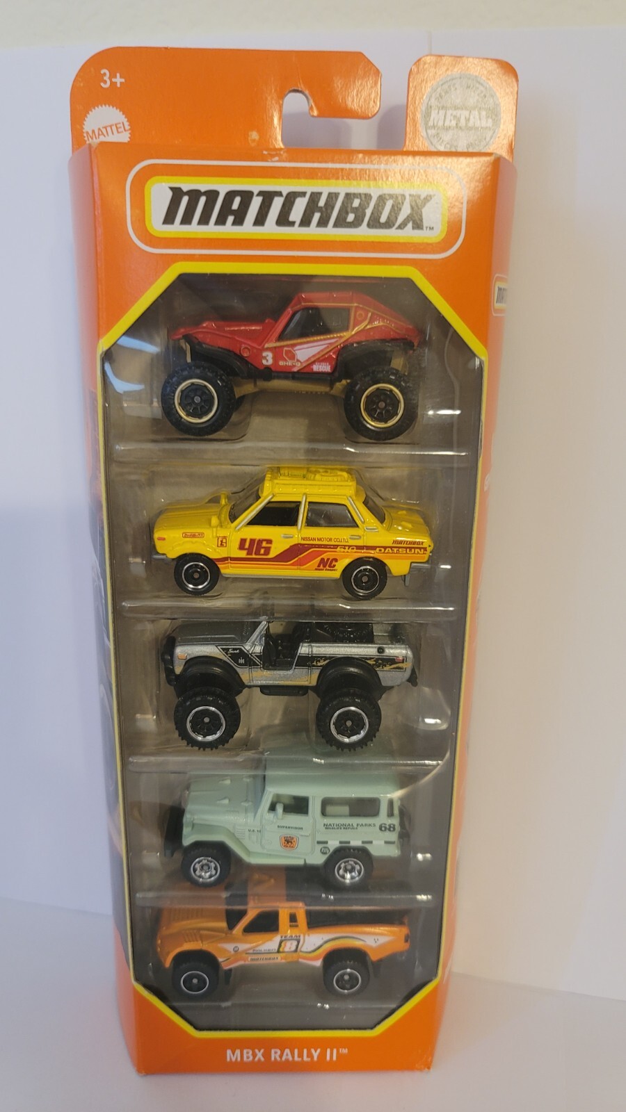 MATCHBOX 5-Pack MBX Rally II New 2022 with Toyota Land Cruiser, Datsun ...