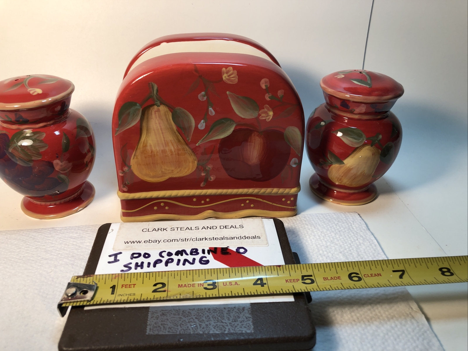 Vintage Casa Vero By ACK Ceramic Salt And Pepper Shakers And Napkin ...