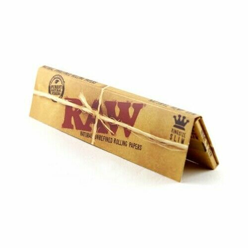 Raw Classic King Size Slim Natural Hemp Gum Rolling Rizla Papers Single ...