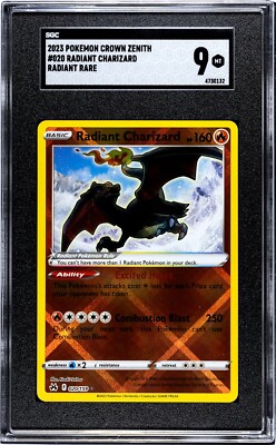 2023 Pokemon S&S Crown Zenith #20 Radiant Charizard Radiant rare SGC 9 ...